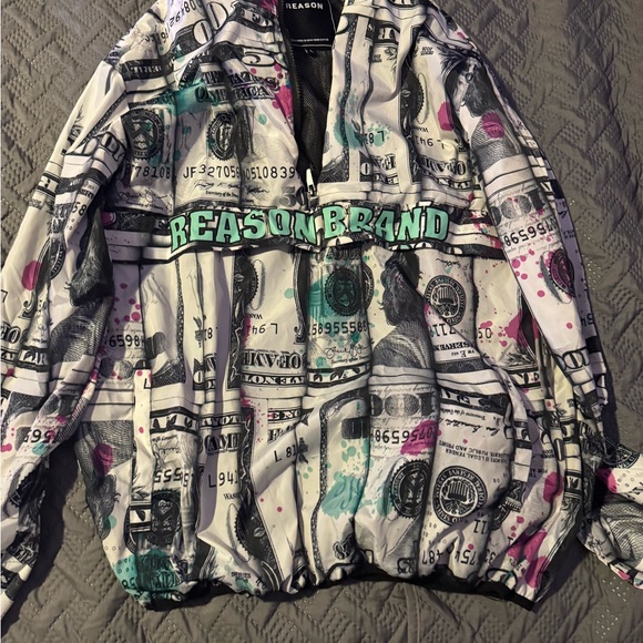 Reason | Jackets & Coats | Reason Brand Money Print Jacket | Poshmark